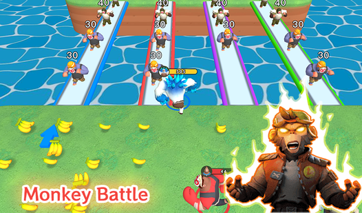 Monkey Battle — play on 𝐏𝐥𝐚𝐲𝐠𝐚𝐦𝐚 (by GirlsBoysGame)