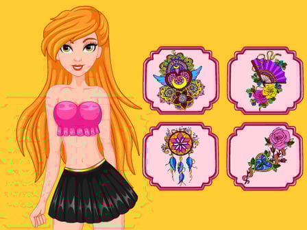 Princess Tattoo Artist game play free online on Playgama