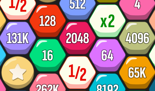 Hexa Dots 2048 Fusion — jouer sur 𝐏𝐥𝐚𝐲𝐠𝐚𝐦𝐚 (par ArripioGames)