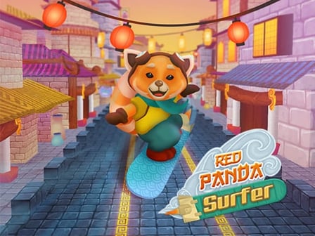 Red Panda Surfer game play free online on Playgama