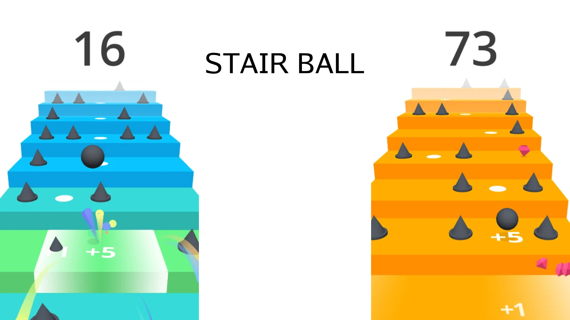 STAIRS BALL — jugar en 𝐏𝐥𝐚𝐲𝐠𝐚𝐦𝐚 (por Drivix Games)