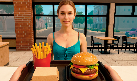 Burger Restaurant Simulator 3D — play on 𝐏𝐥𝐚𝐲𝐠𝐚𝐦𝐚 (by MirraGames)