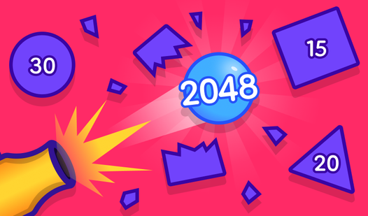2048 - Blocks destruction — play on 𝐏𝐥𝐚𝐲𝐠𝐚𝐦𝐚 (by Monomine)