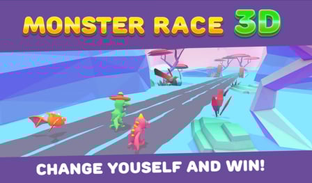 Monster Race 3D Online game play free online on Playgama