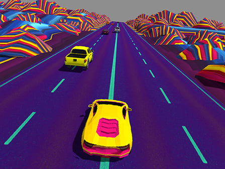 Neon Race Retro Drift game play free online on Playgama