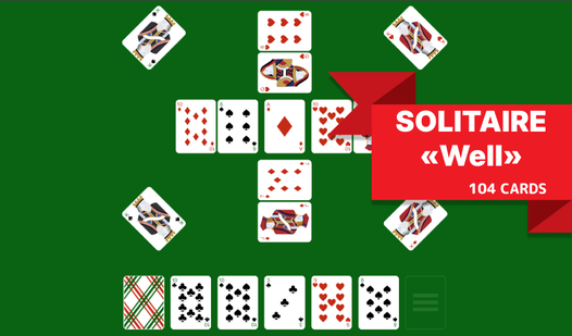 Solitaire «Well» 104 cards — play on 𝐏𝐥𝐚𝐲𝐠𝐚𝐦𝐚 (by NSTgame)
