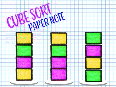 Cube Sort: Paper Note game play free online on Playgama