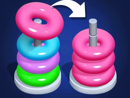 Hoop Stack - Color Sort Puzzle game play free online on Playgama